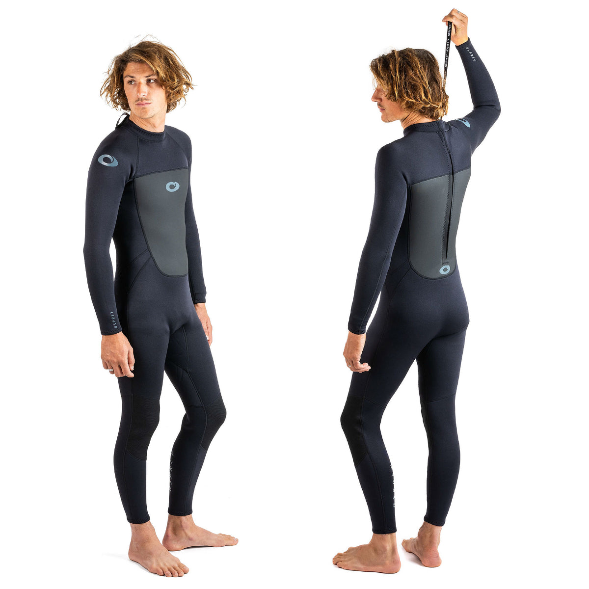Mens 3mm Full Wetsuit - Black | Summer Surf | Osprey