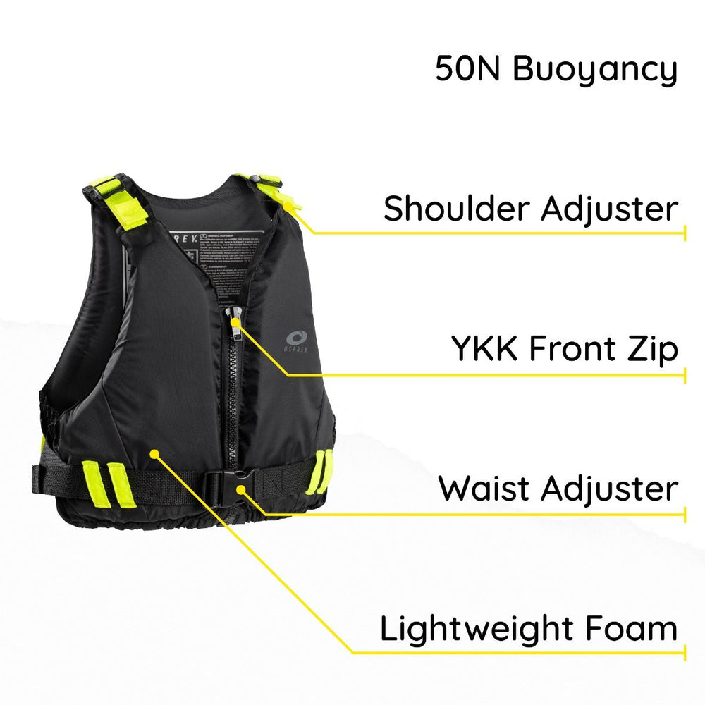 Adult Buoyancy Aid - Black | Watersport Safety | Osprey