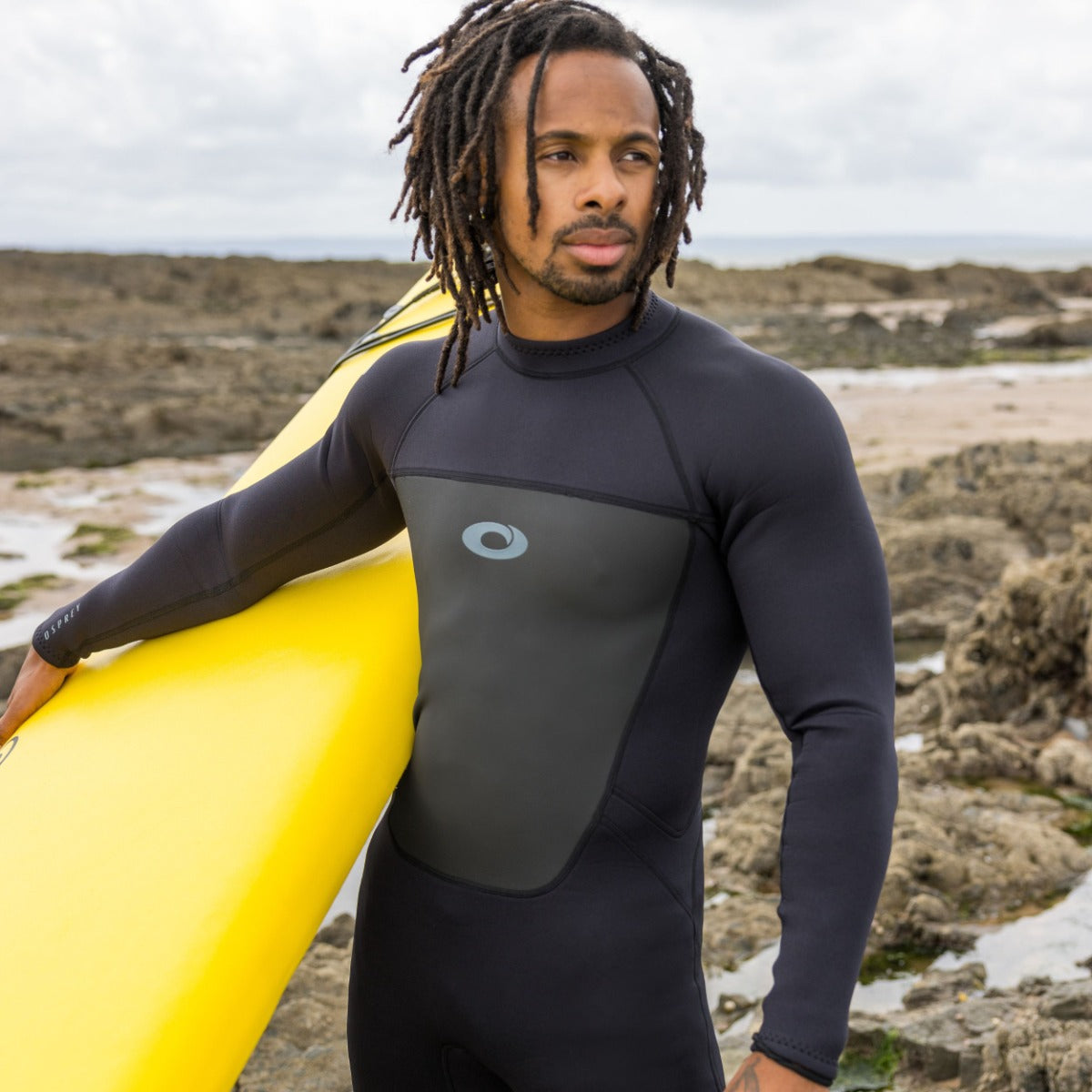 Mens 3mm Full Wetsuit - Black | Summer Surf | Osprey