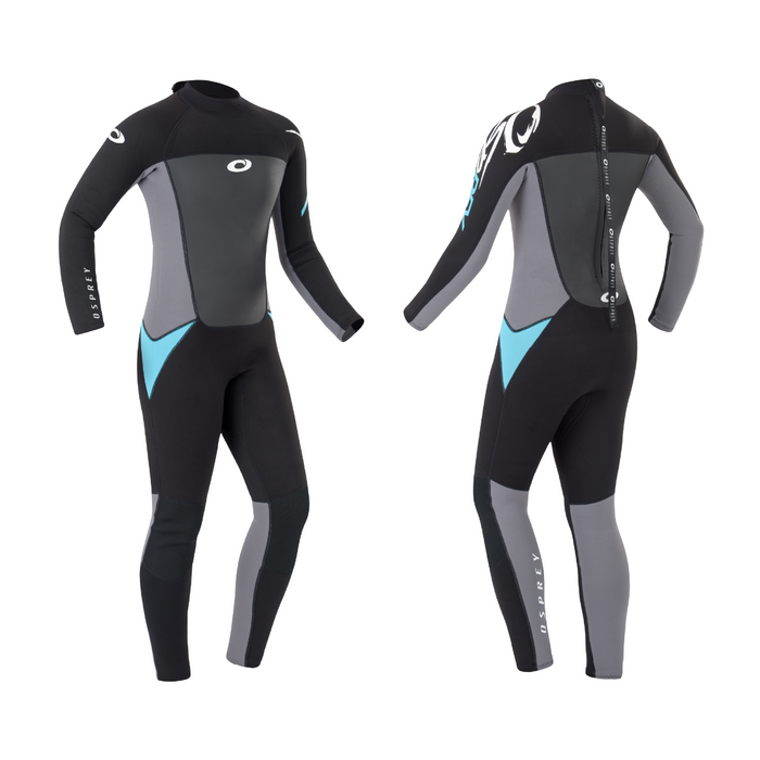 Womens 3mm Full Wetsuit - Blue | Summer Surf | Osprey