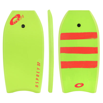 37” Bodyboard – Stripe Green | Kids & Adults Watersports | Osprey