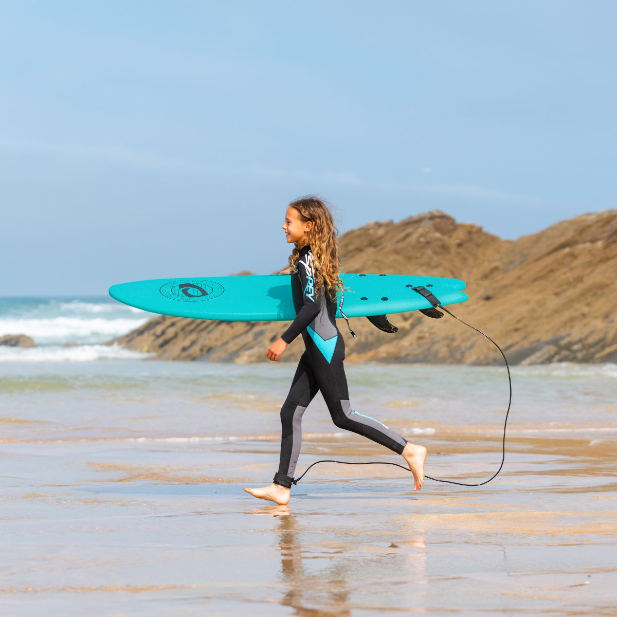 Girls 5mm Full Wetsuit - Blue | Winter Surf | Osprey