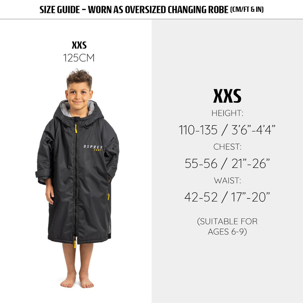 Kids Changing Robe - Black | Surf Accessories | Osprey