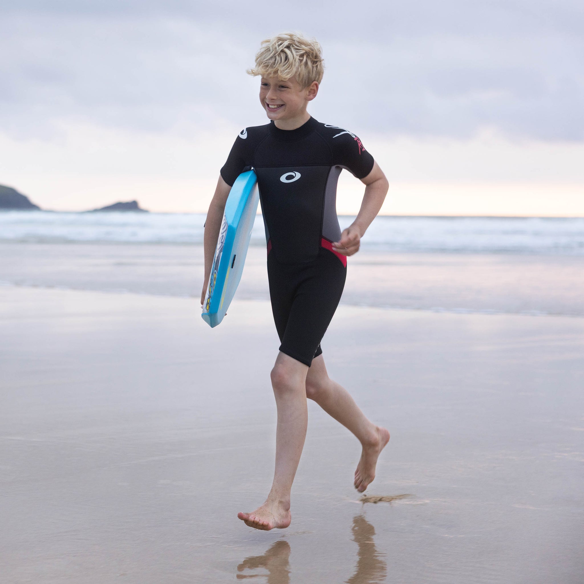 Boys 3mm Shorty Wetsuit - Red | Summer Surf | Osprey