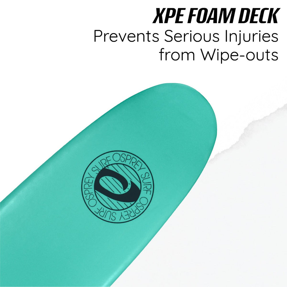 9ft 3in Foamie - Mint Green | Beginner Surfboards | Osprey