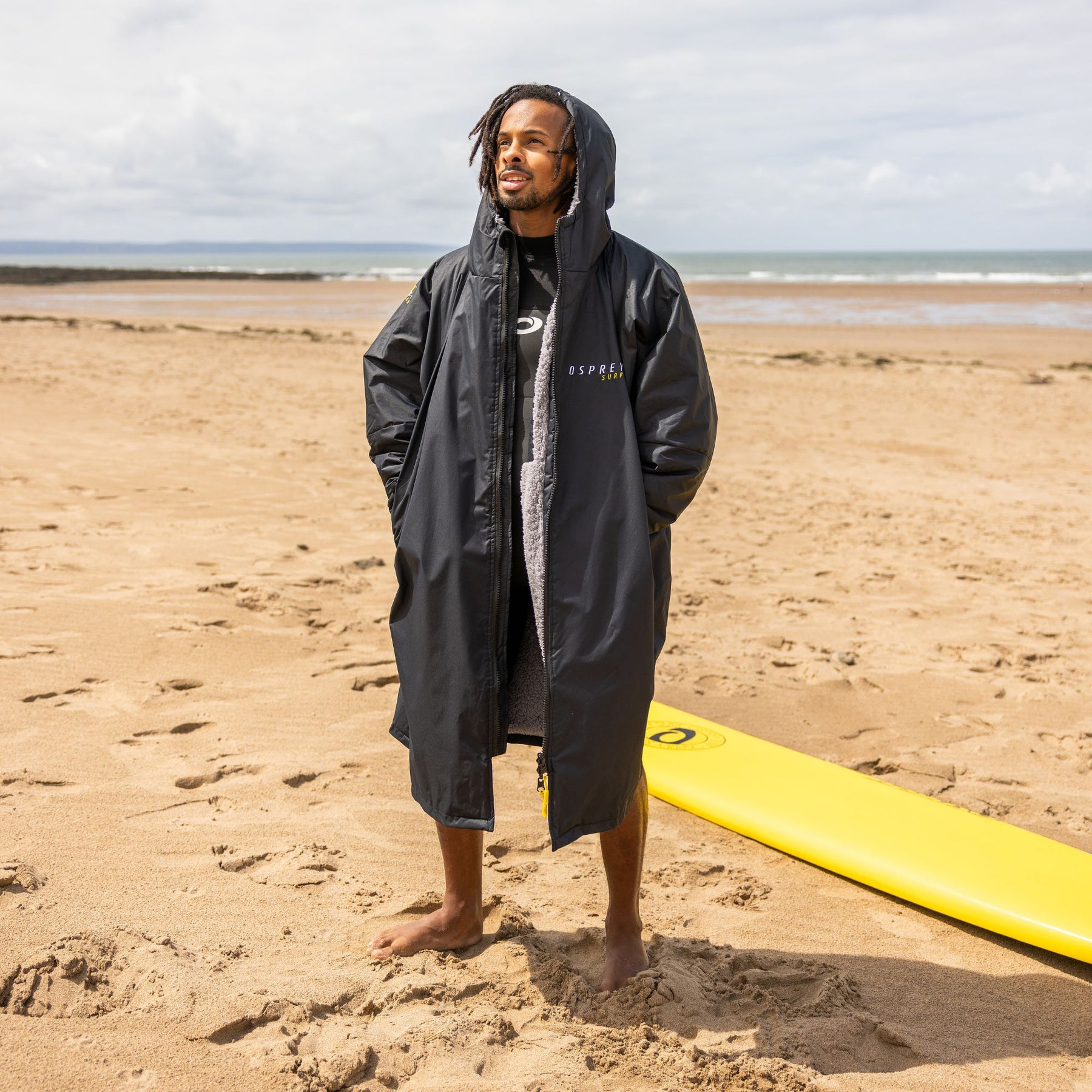 Adult Changing Robe - Black | Surf Accessories | Osprey