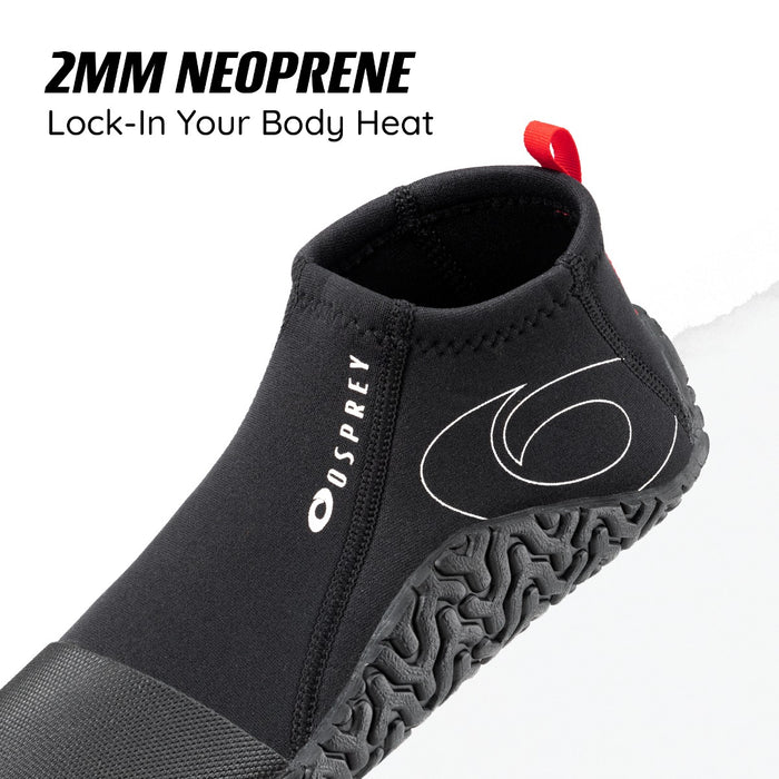 Adult 2mm Reef Shoes - Black | Surf Accessories | Osprey