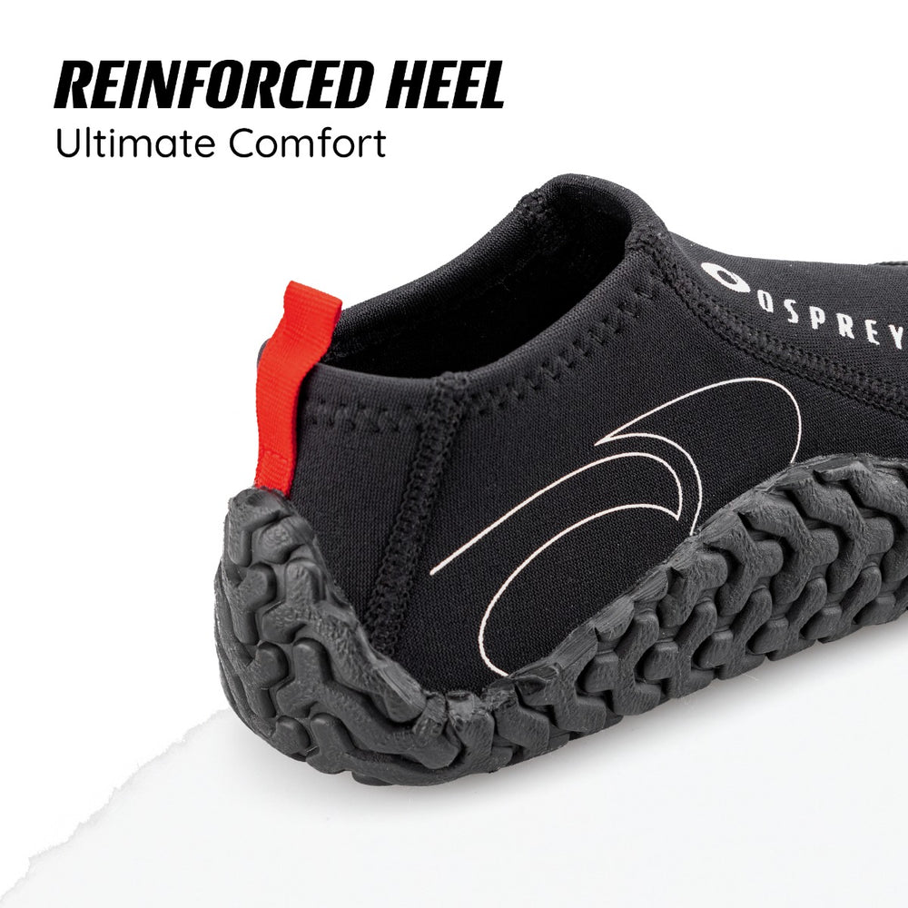 Junior 2mm Reef Shoes - Black | Surf Accessories | Osprey