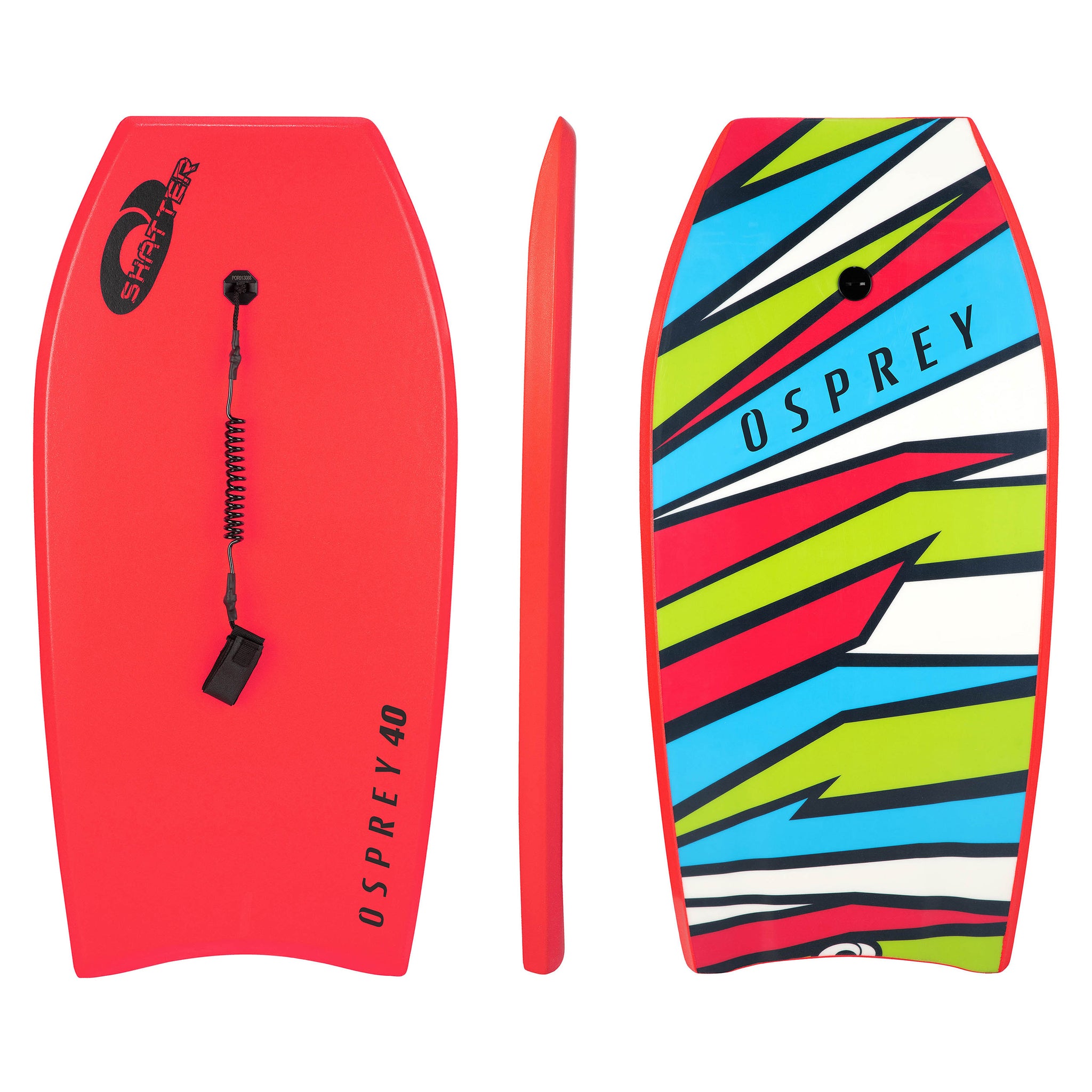 40” Bodyboard – Shatter Red | Teens & Adults Watersports | Osprey