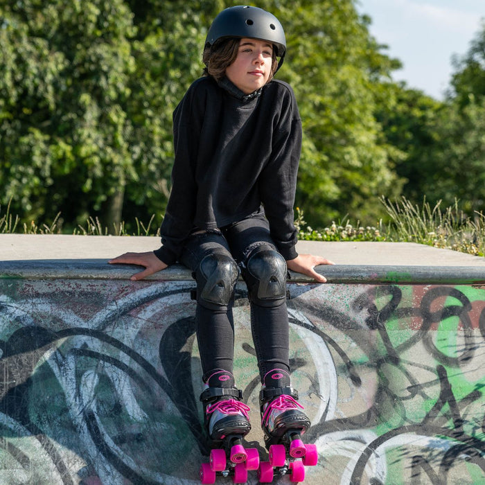 Semi-Soft Adjustable Kids Skates - Pink | Quad Skates | Osprey