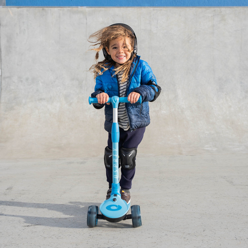 Kids Folding Tri-Scooter - Blue | Scooters | Osprey