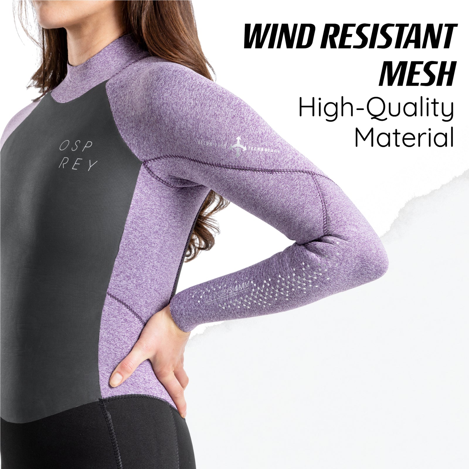 Womens 5mm Full Wetsuit - Purple | Winter Surf | Osprey