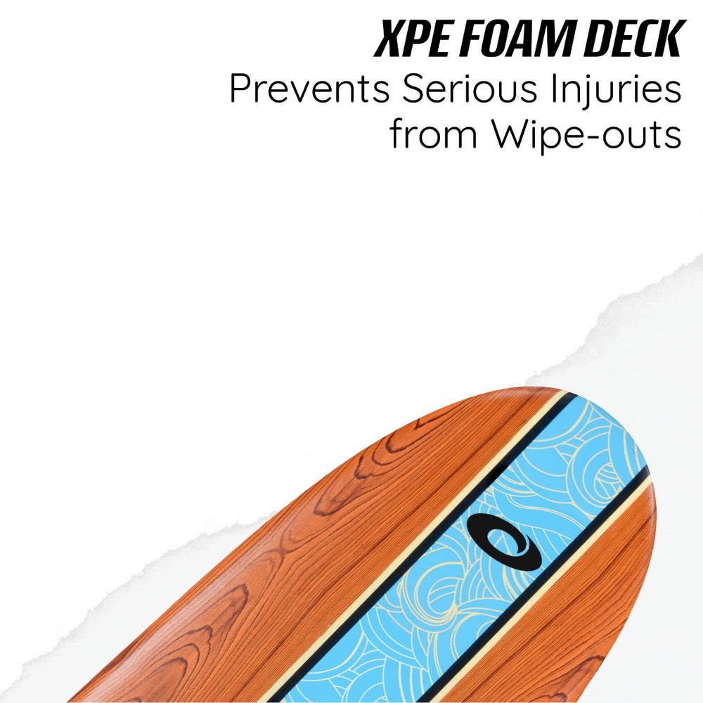 7ft 2in Foamie - Wood Effect | Beginner Surfboards | Osprey