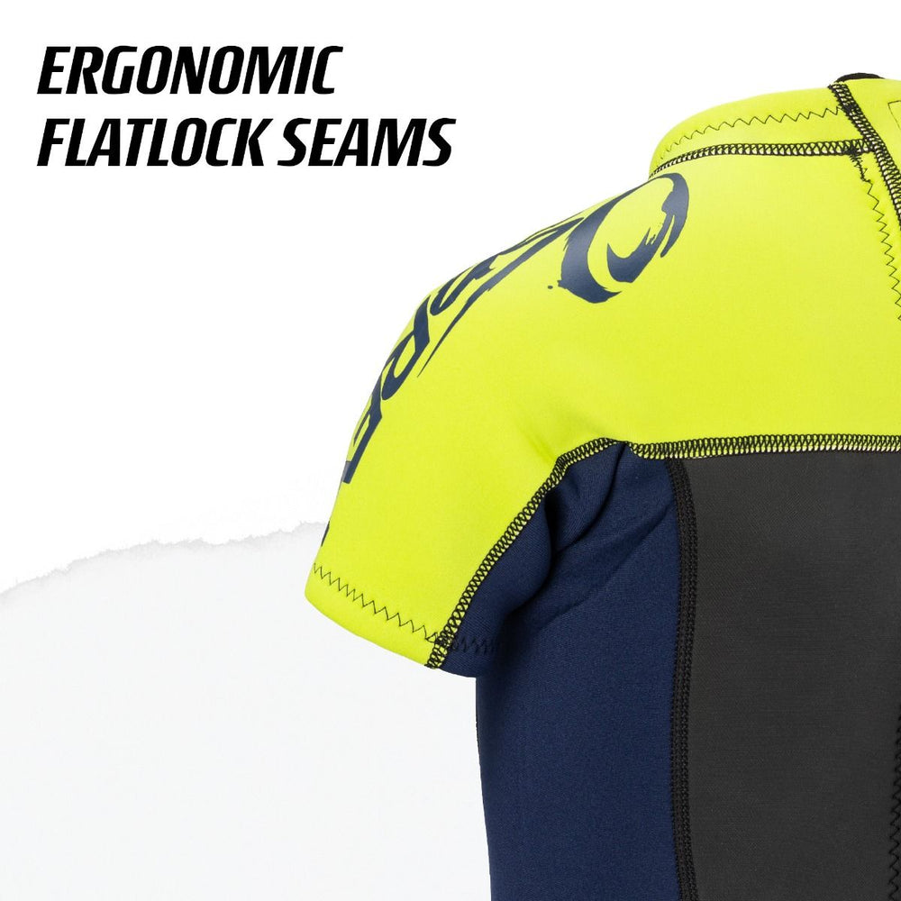 Kids 3mm Shorty Wetsuit - Yellow | Summer Surf | Osprey